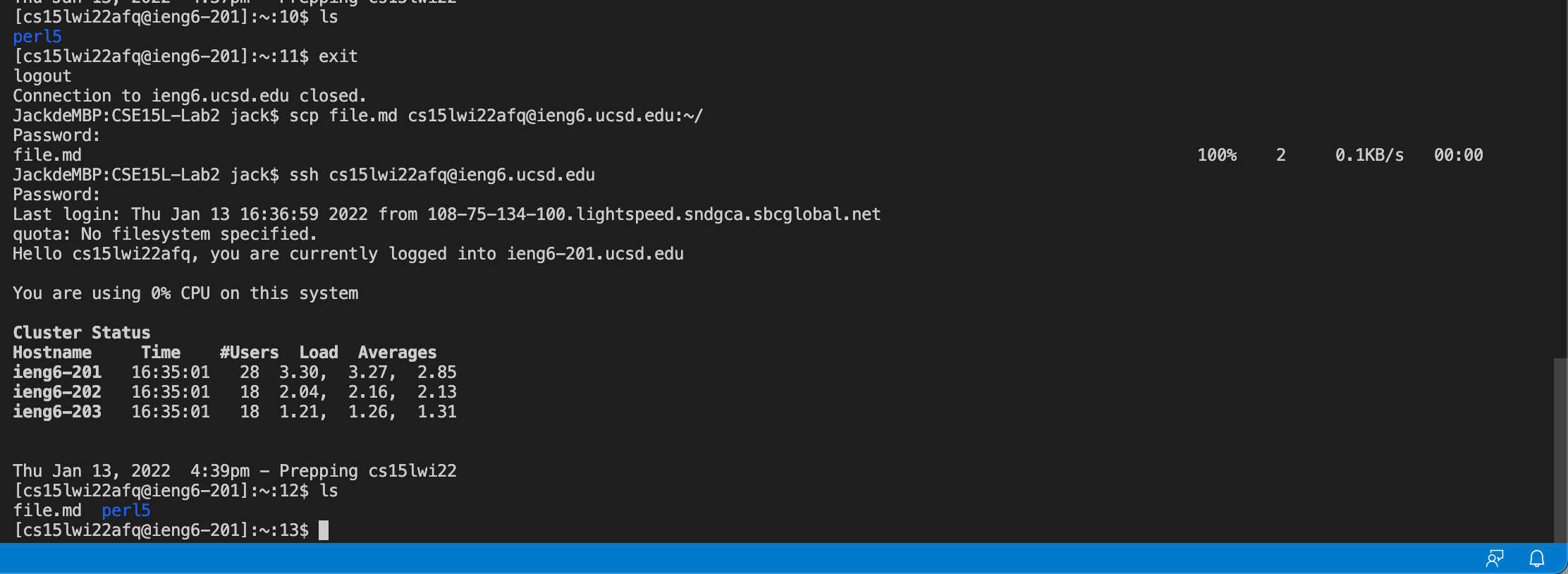 Logging Into ieng6 | cse15l-lab-report
