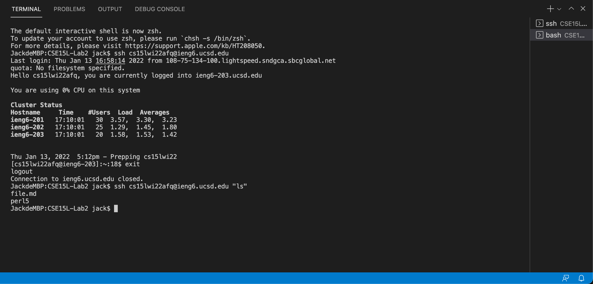 Logging Into ieng6 | cse15l-lab-report