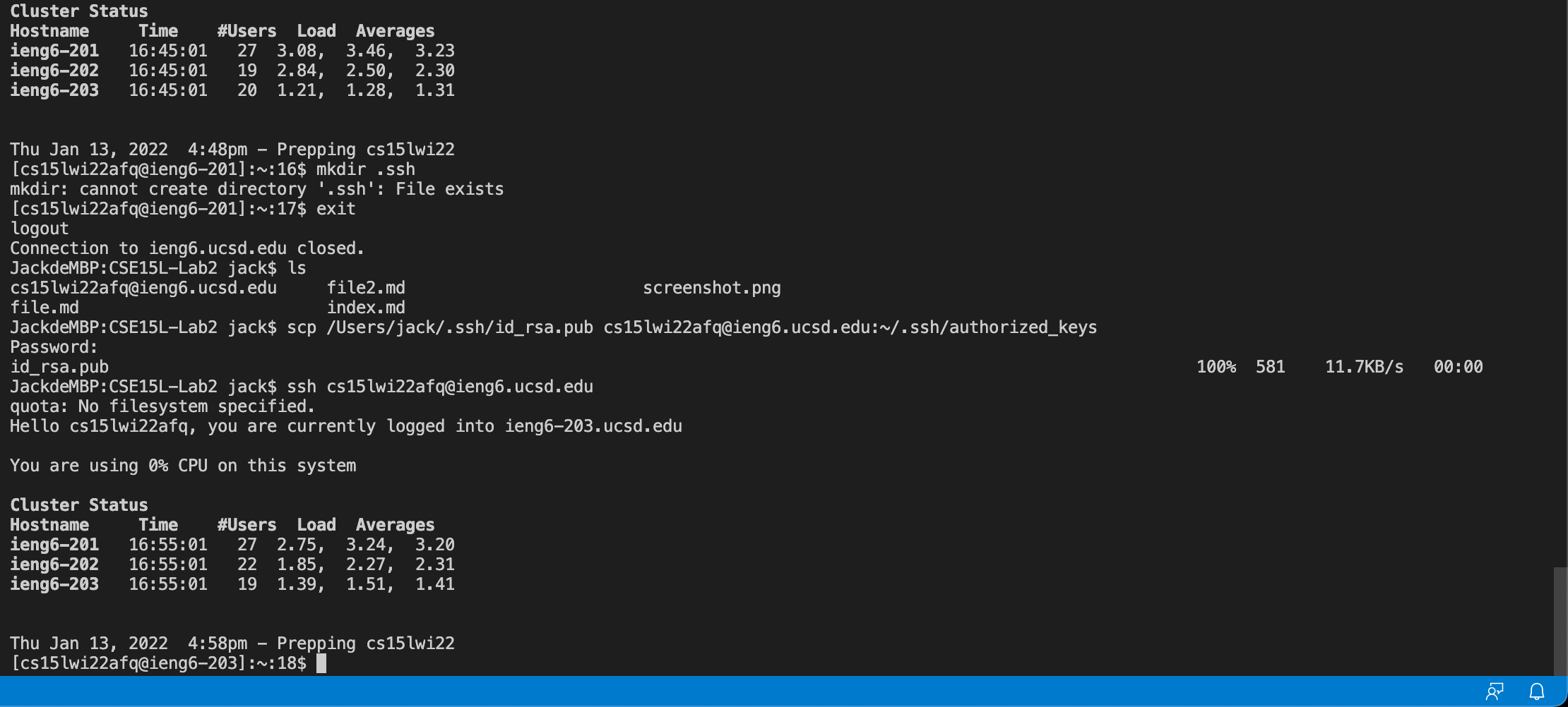 Logging Into ieng6 | cse15l-lab-report